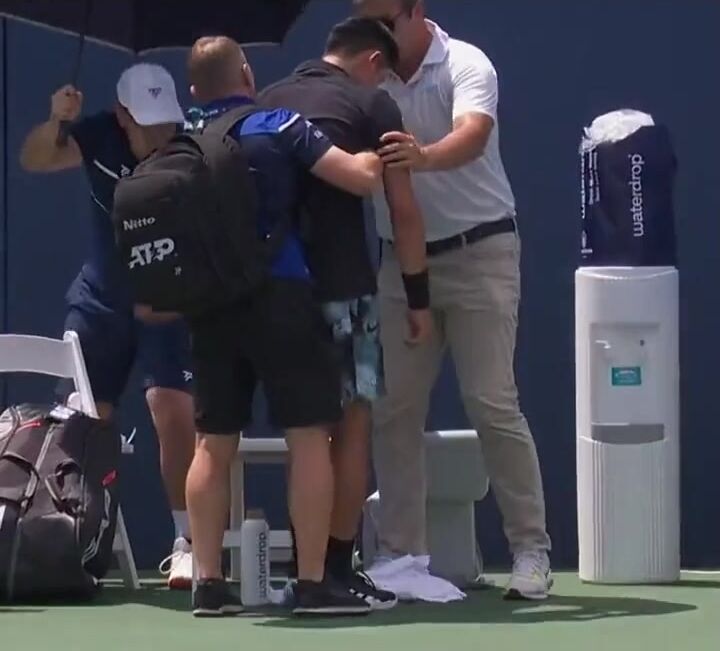 Pfizered? Tennis Star Drops at DC Tournament Weeks After Collapsing at ...