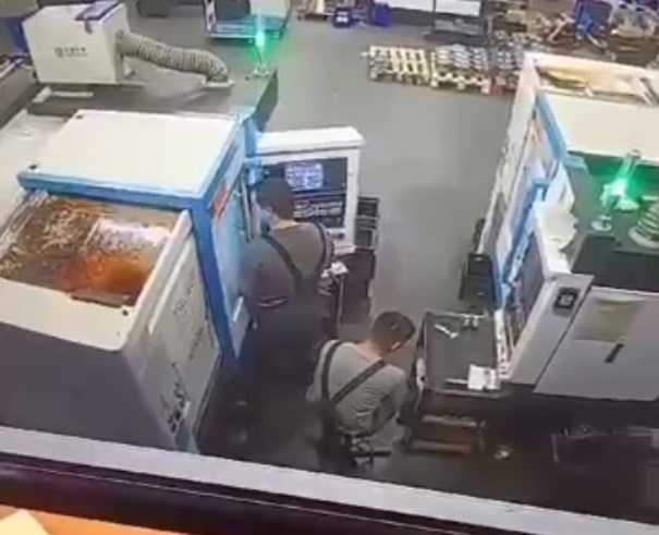 Hard Worker is Killed Instantly by Lathe Machine by Head Shot
