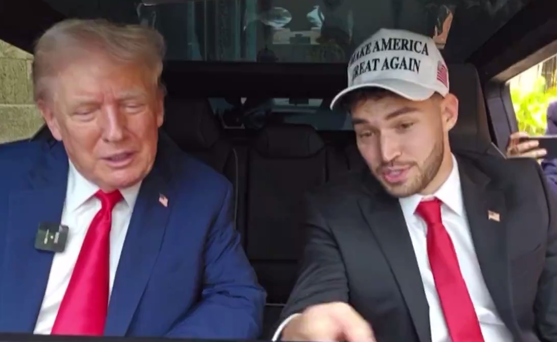 Trump gets First Ride in Gift from Adin, a Tesla Cyber Truck at Mar-a-Lago