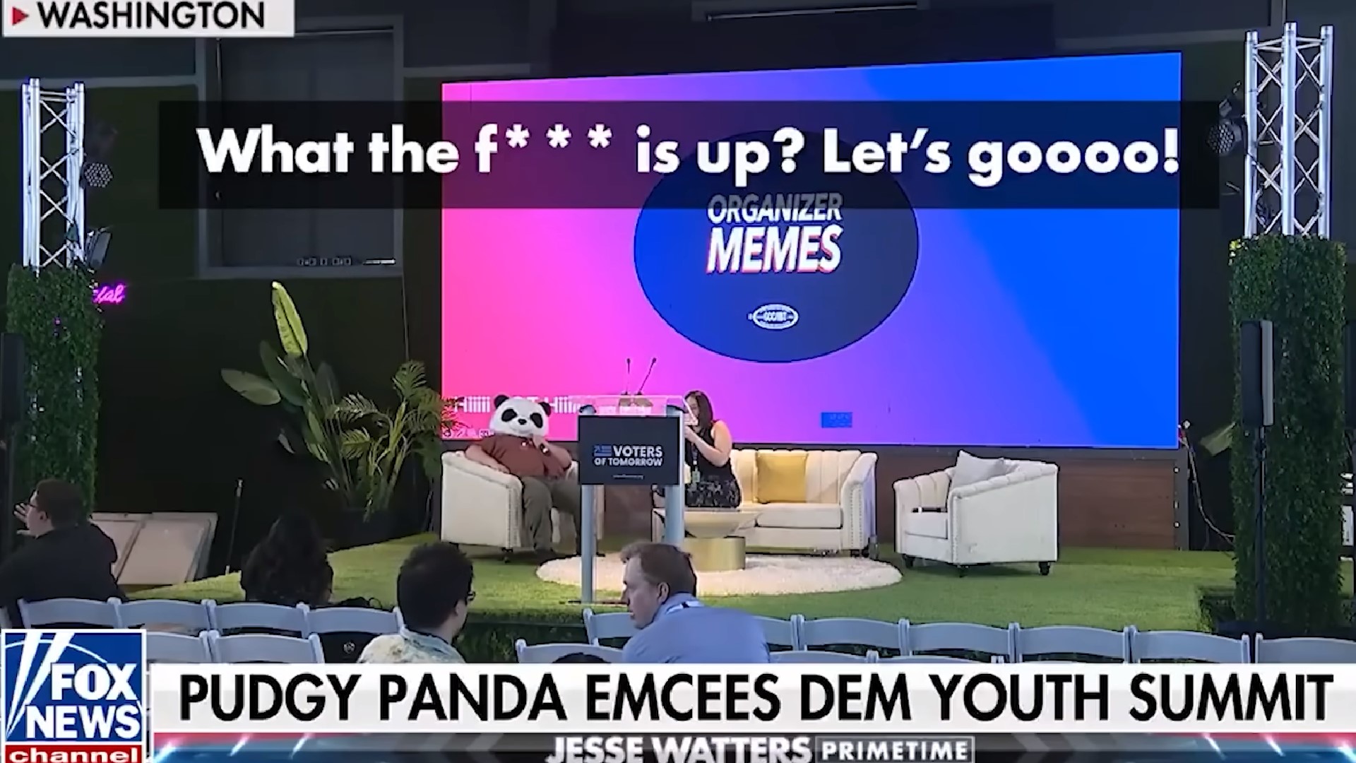 Democrats&Harris hired a swearing Panda bear for their voting ...