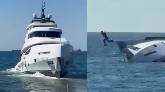 That's that: $1 million yacht sank 15 minutes after launch.