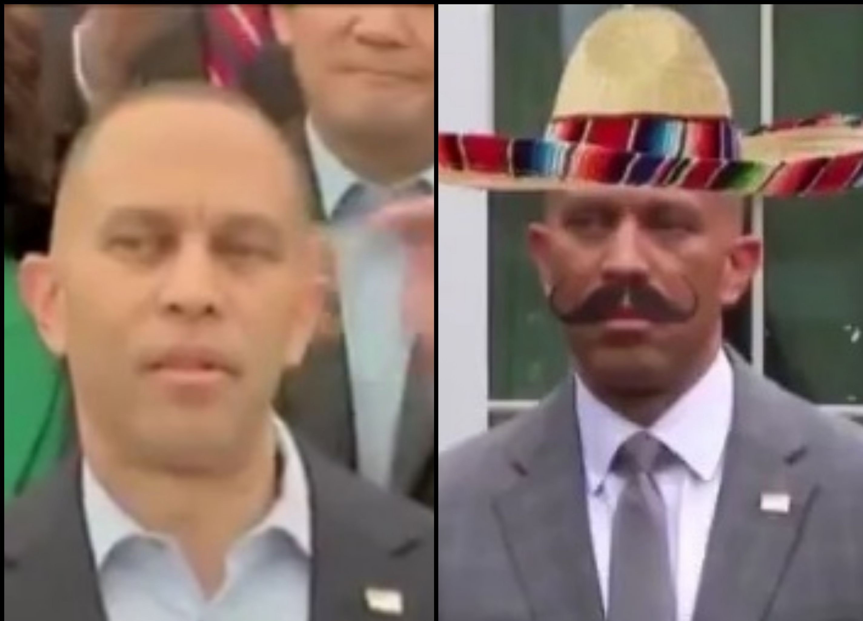 Hakeem Jeffries acting like a tough guy for the cameras. “Say it to my ...